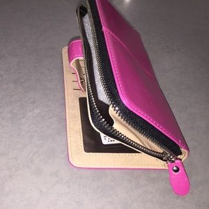 Bags | New Pink Organizer Wallet With Snap And Zipper | Poshmark